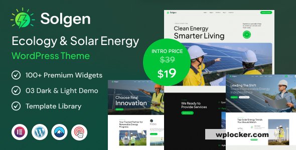 Solgen v1.0.0 – Ecology & Solar Energy WordPress Theme » WPLOCKER.COM ...
